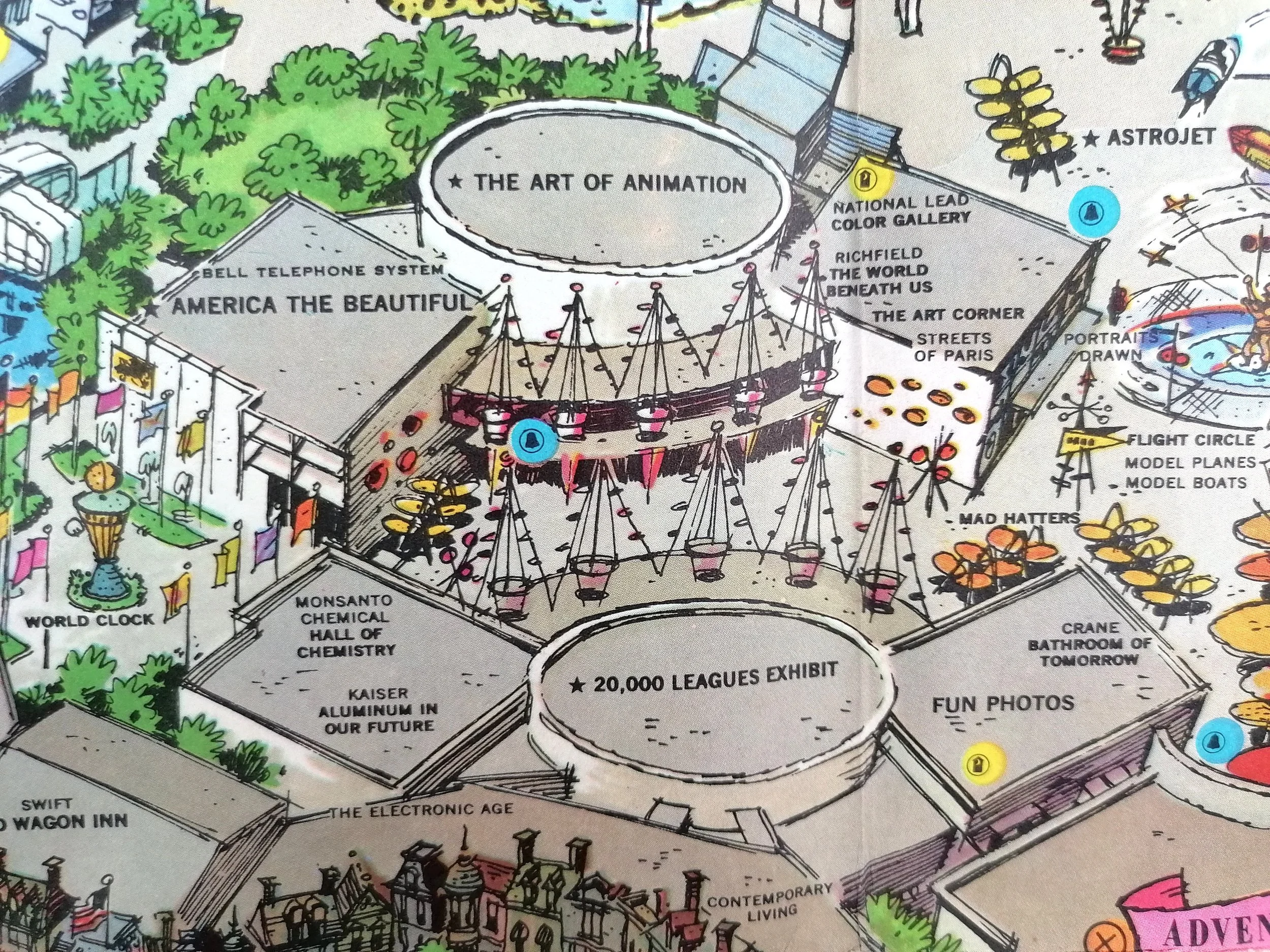 1958 Large Map of Disneyland - Sam McKim (C Variant) - ICONIC Antiques ...