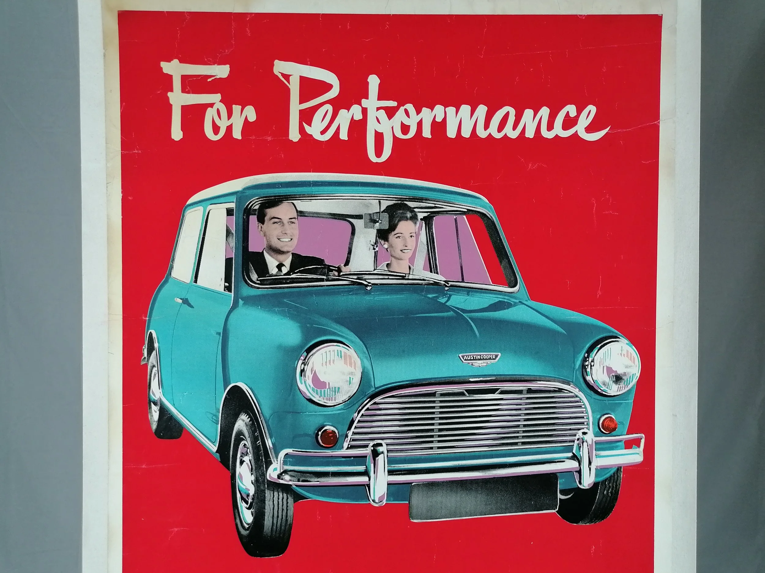 Austin MINI Cooper Dealership Poster (1961) - ICONIC Antiques | Cool ...