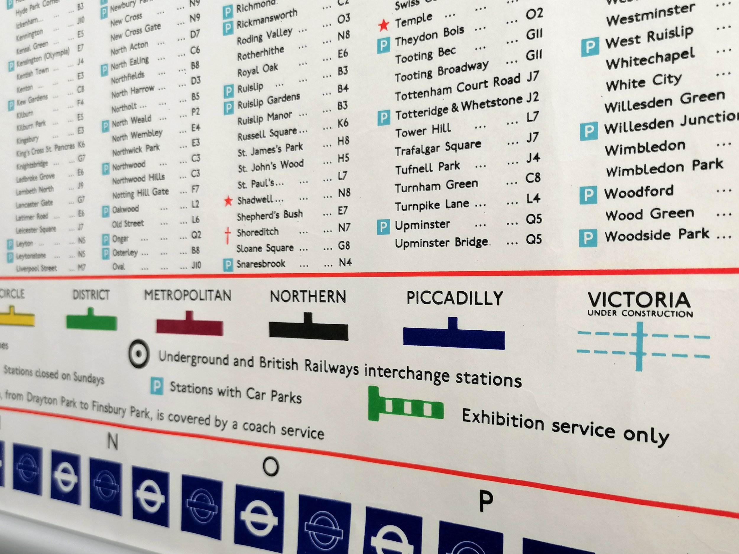 1967 London Underground Station Map - Quad Royal (Paul Garbutt ...