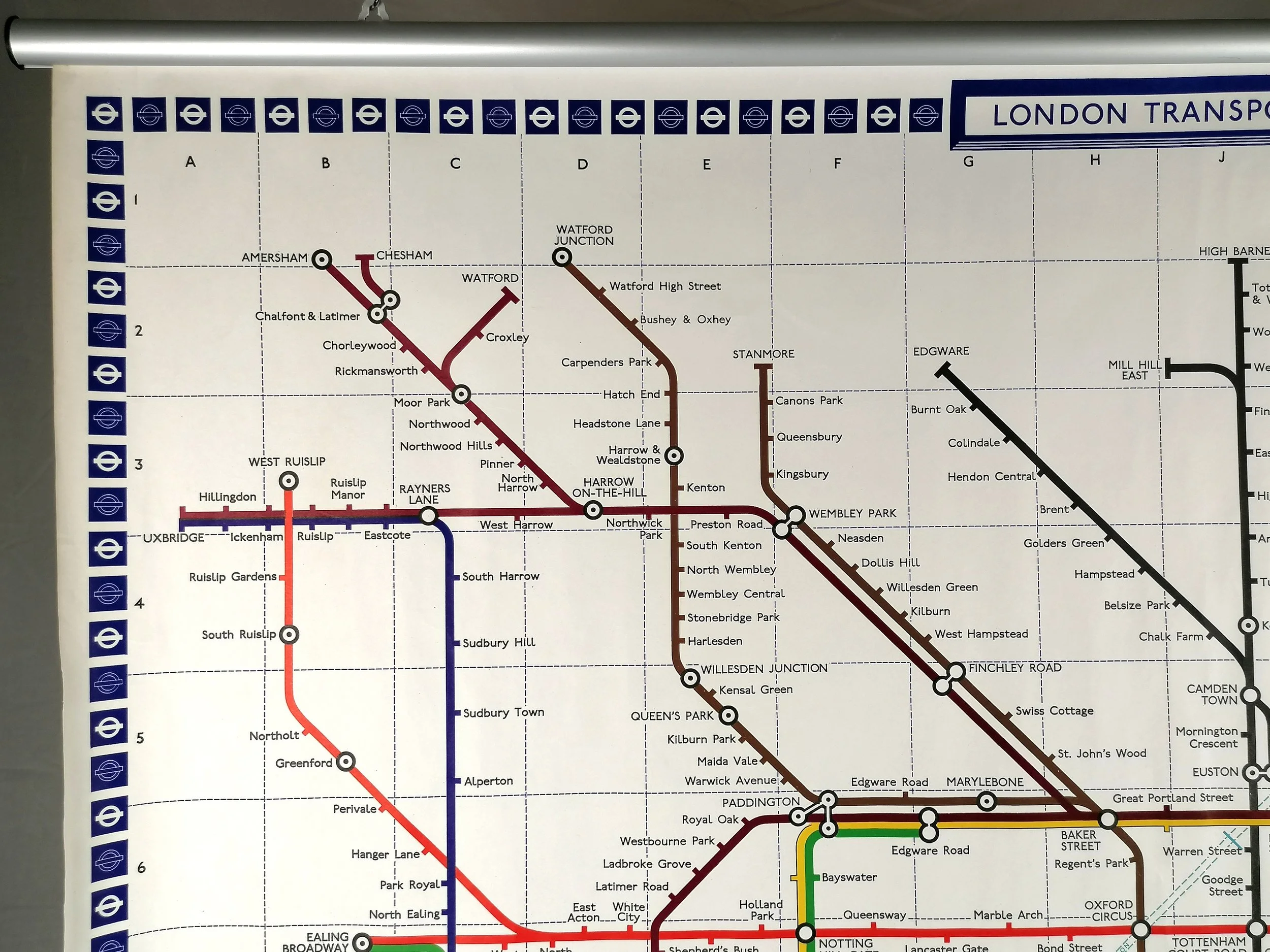 1967 London Underground Station Map - Quad Royal (Paul Garbutt ...