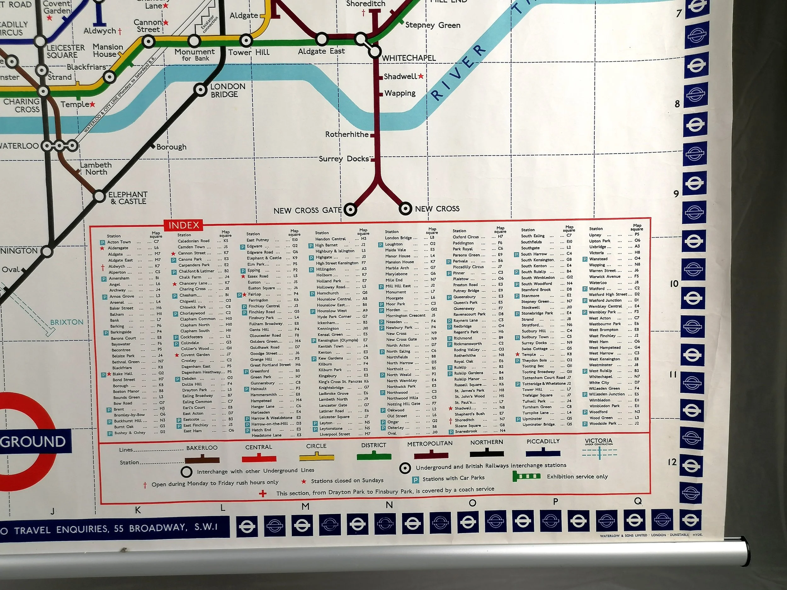 1967 London Underground Station Map - Quad Royal (Paul Garbutt ...