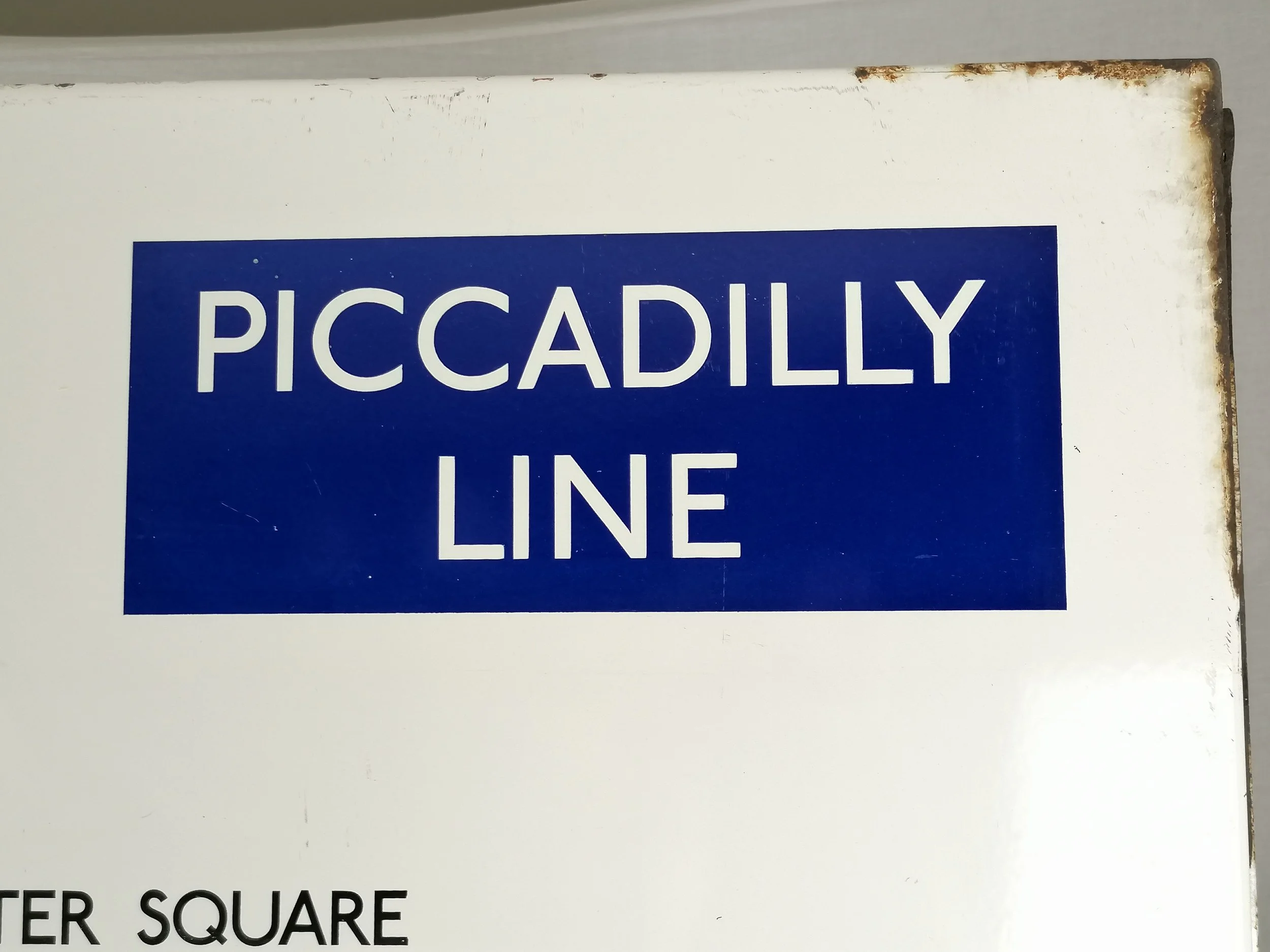 Leicester Square London Underground Route Sign - Piccadilly Line (1960s ...
