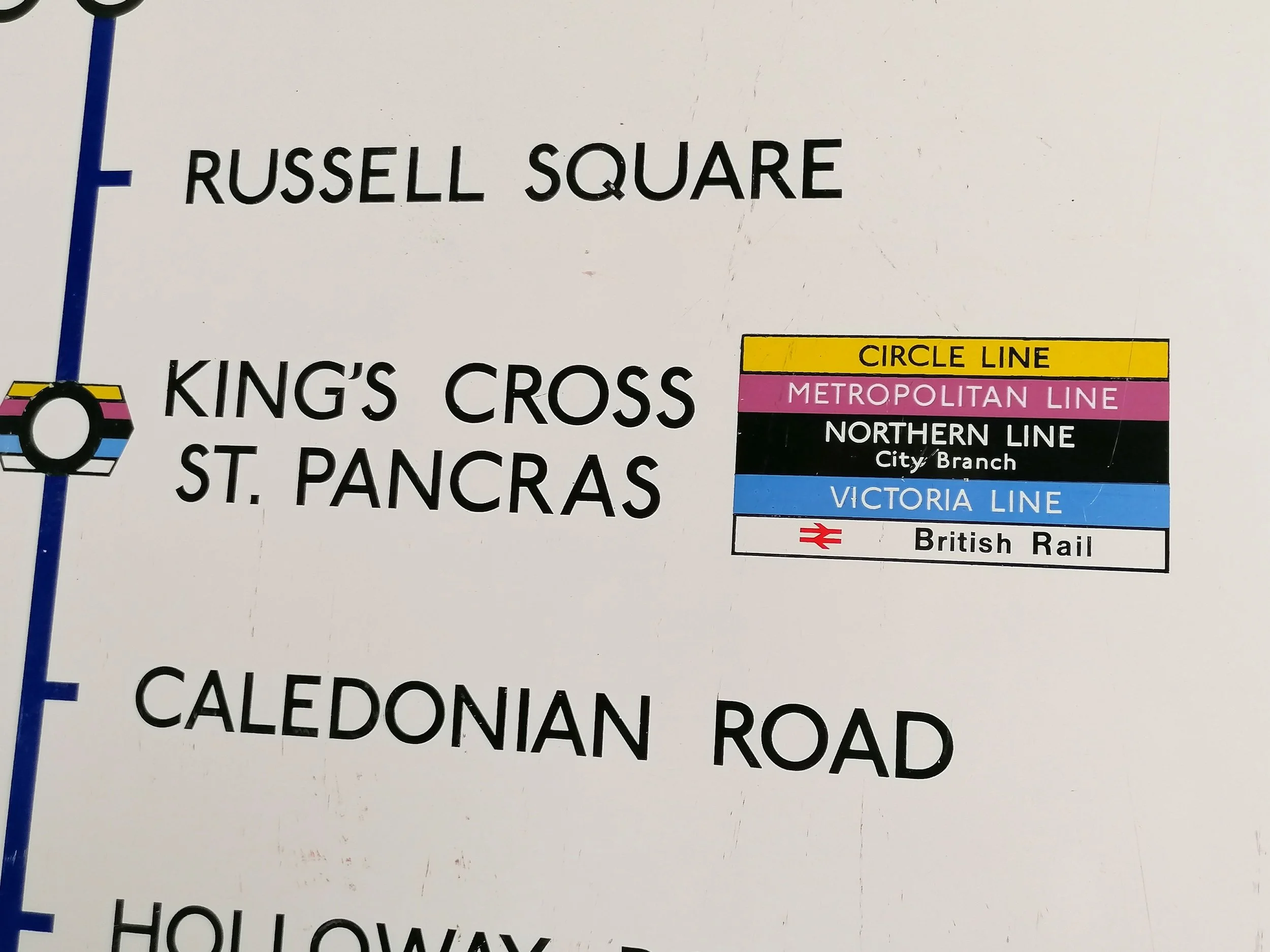 Leicester Square London Underground Route Sign - Piccadilly Line (1960s ...
