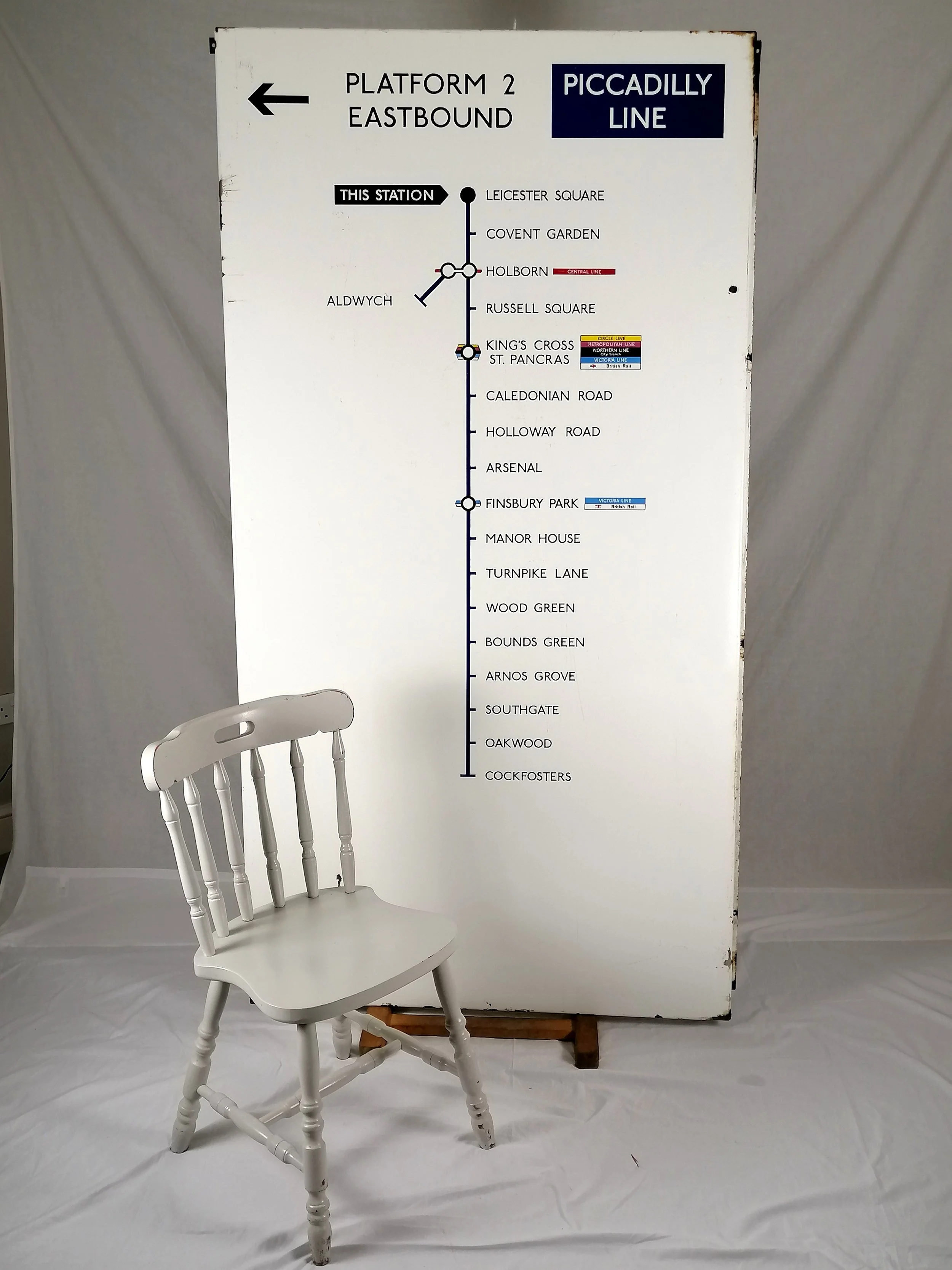 Leicester Square London Underground Route Sign - Piccadilly Line (1960s ...