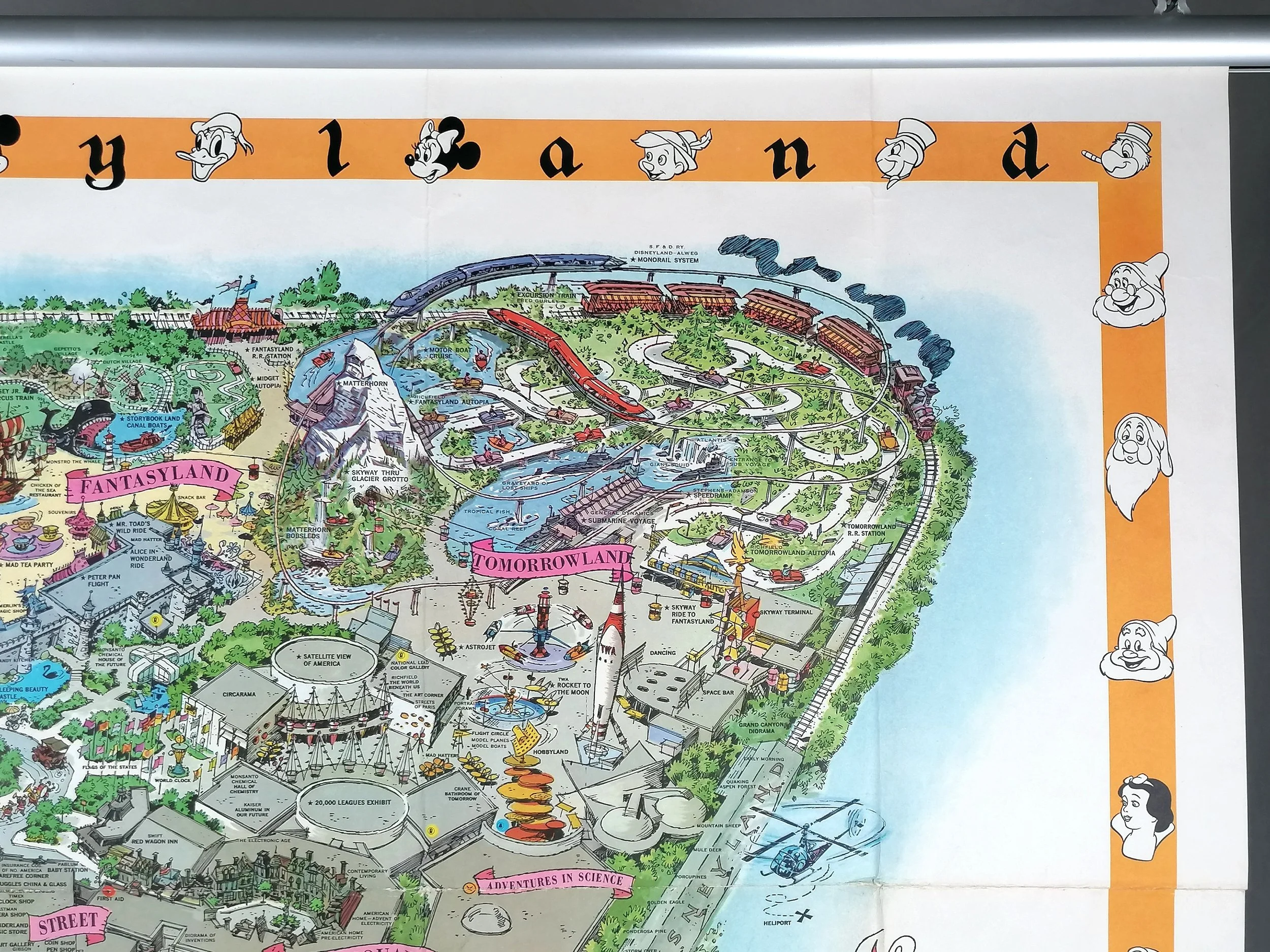 1958 Large Map of Disneyland By Sam McKim (B Variant) - ICONIC Antiques ...