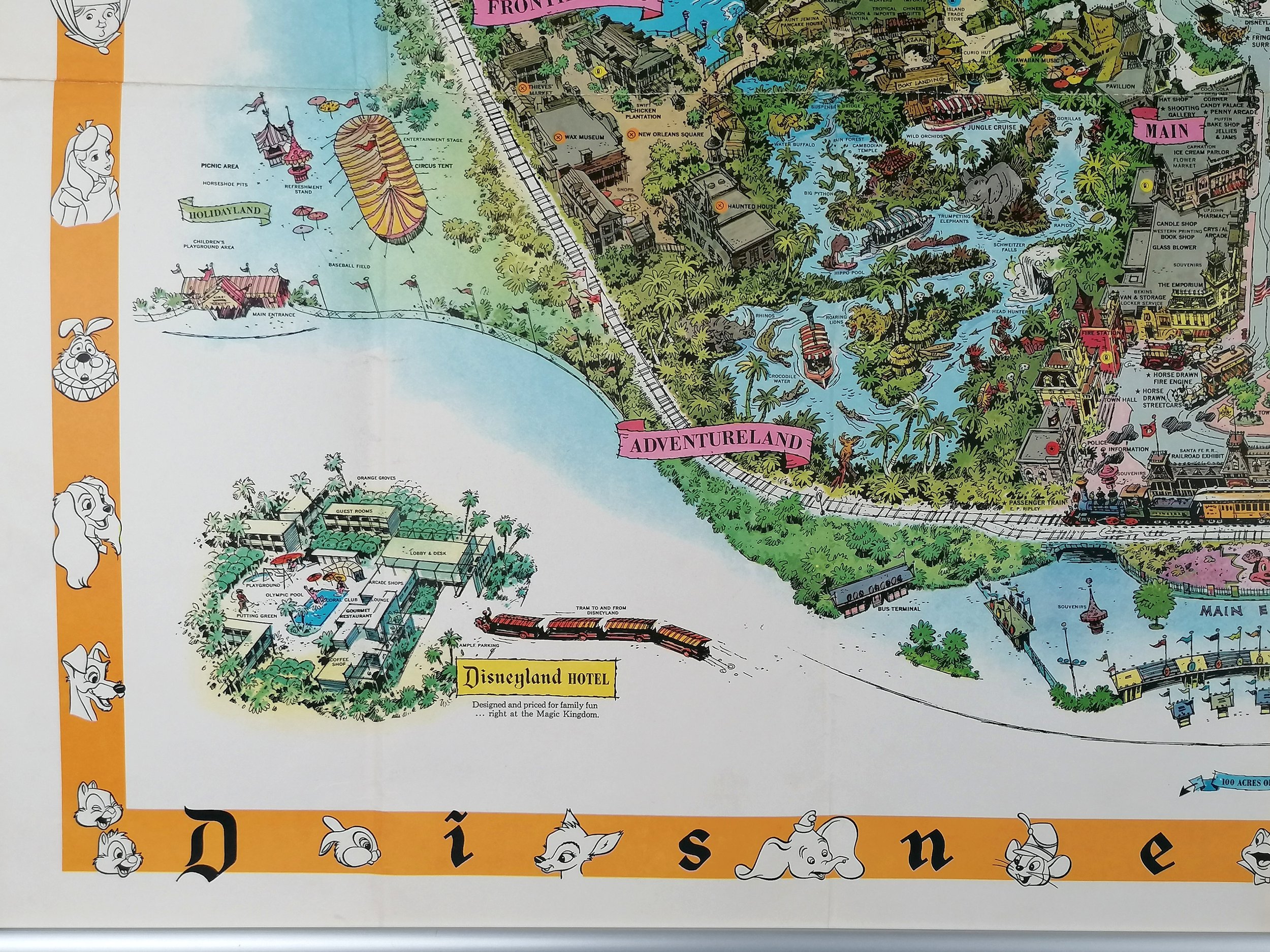 1958 Large Map of Disneyland By Sam McKim (B Variant) - ICONIC Antiques ...