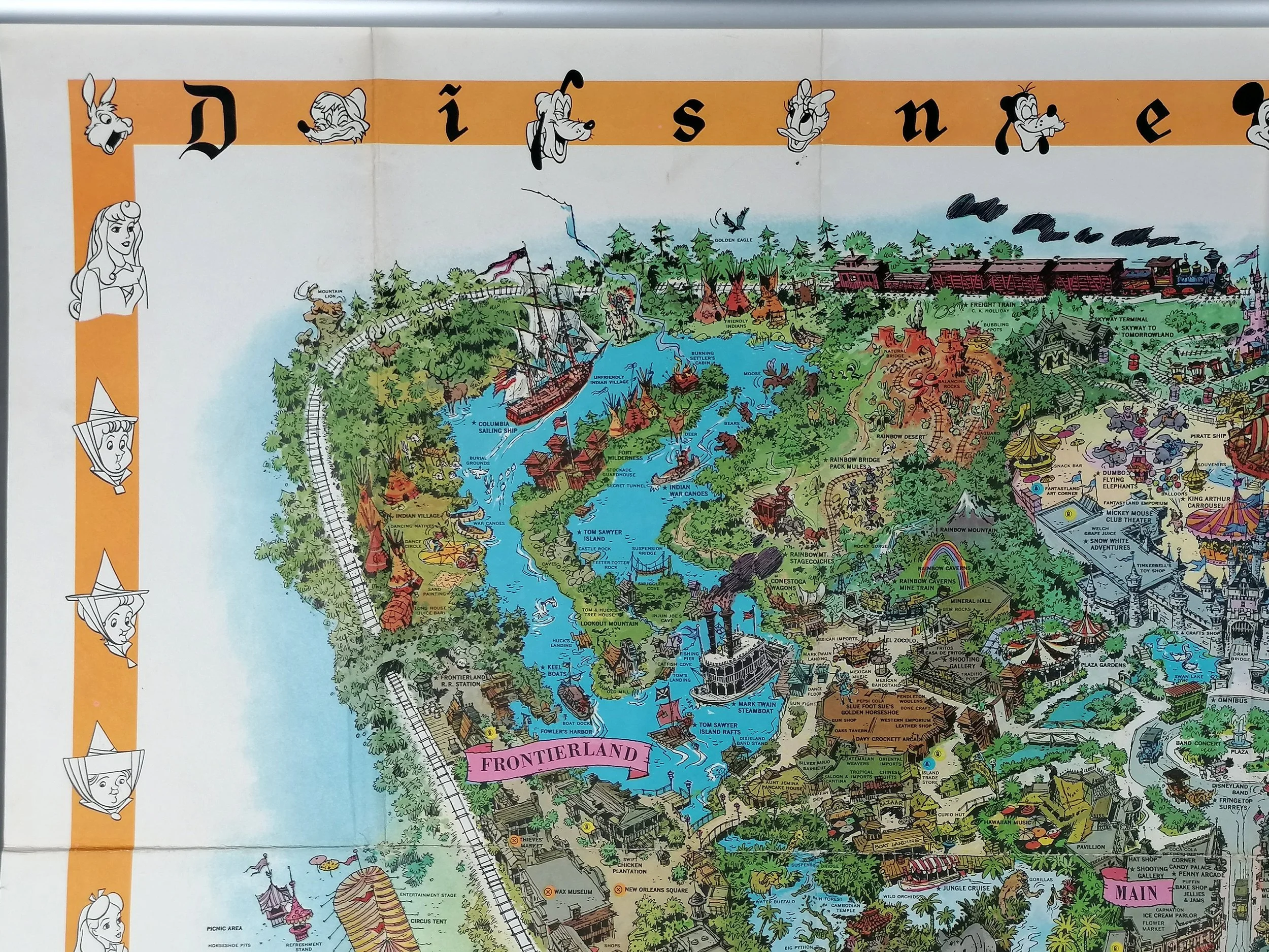 1958 Large Map of Disneyland By Sam McKim (B Variant) - ICONIC Antiques ...