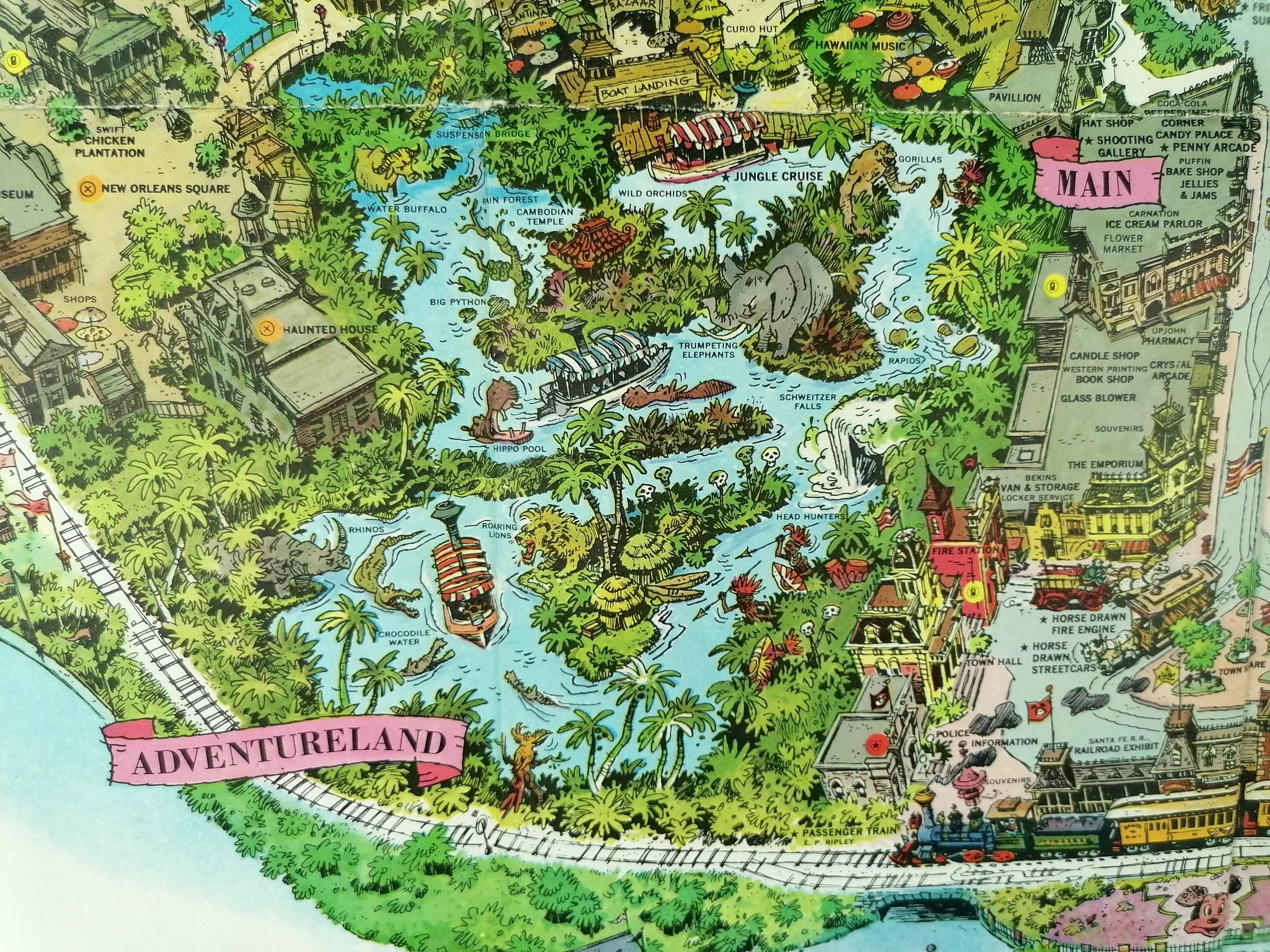 1958 Large Map of Disneyland By Sam McKim (B Variant) - ICONIC Antiques ...