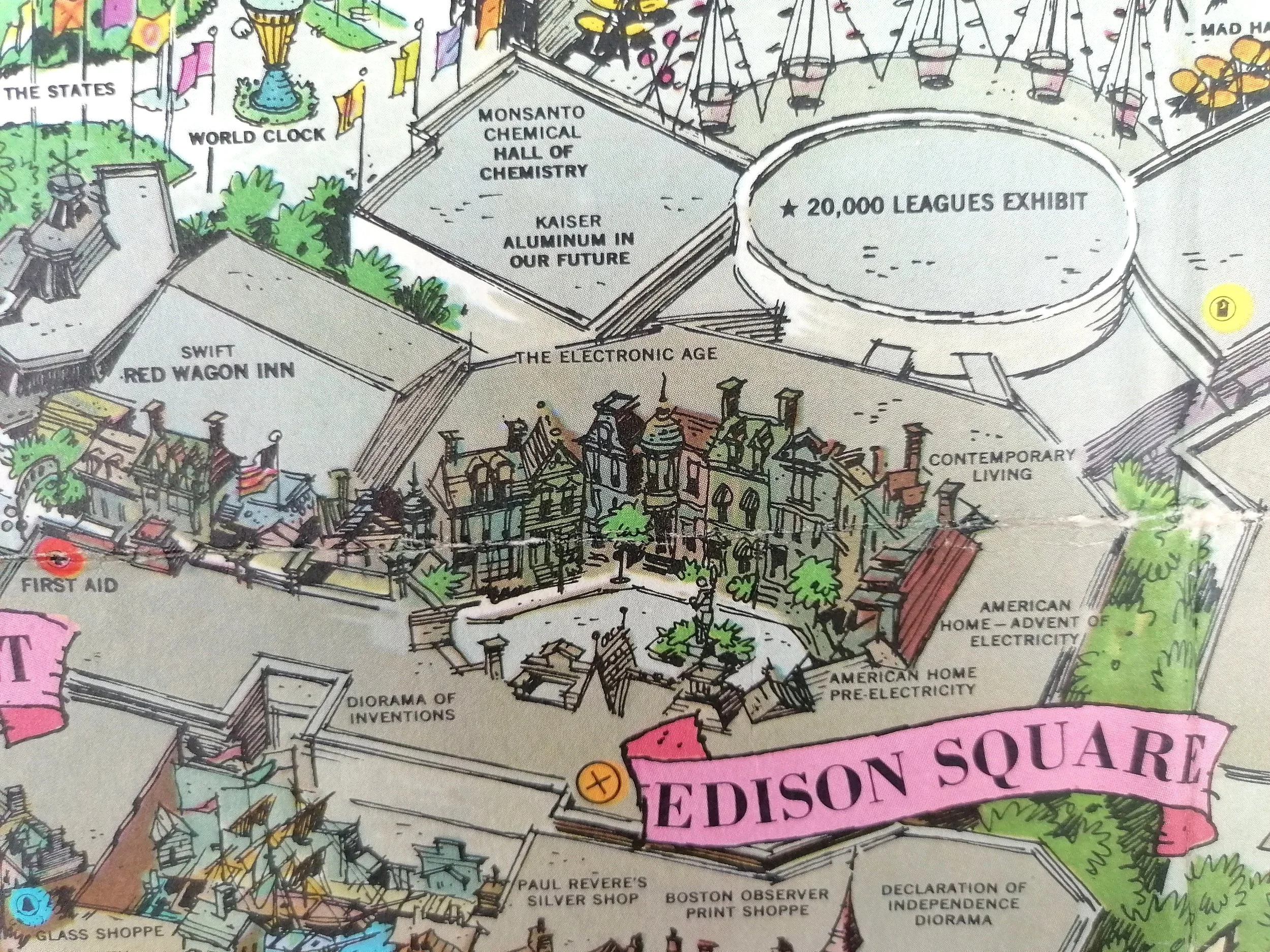 1958 Large Map of Disneyland By Sam McKim (B Variant) - ICONIC Antiques ...