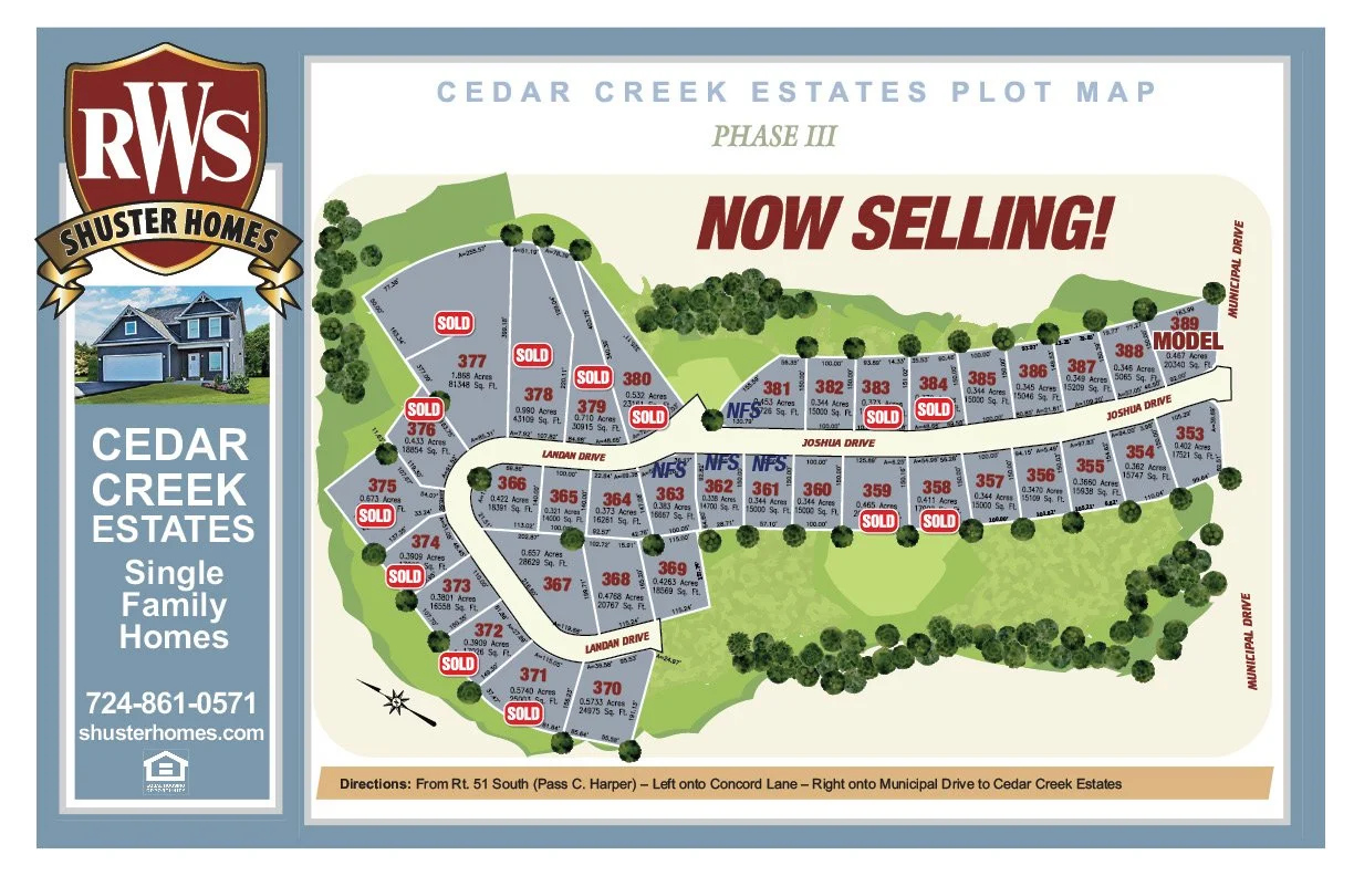 Cedar Creek Estates Phase 3 — RWS Shuster Homes