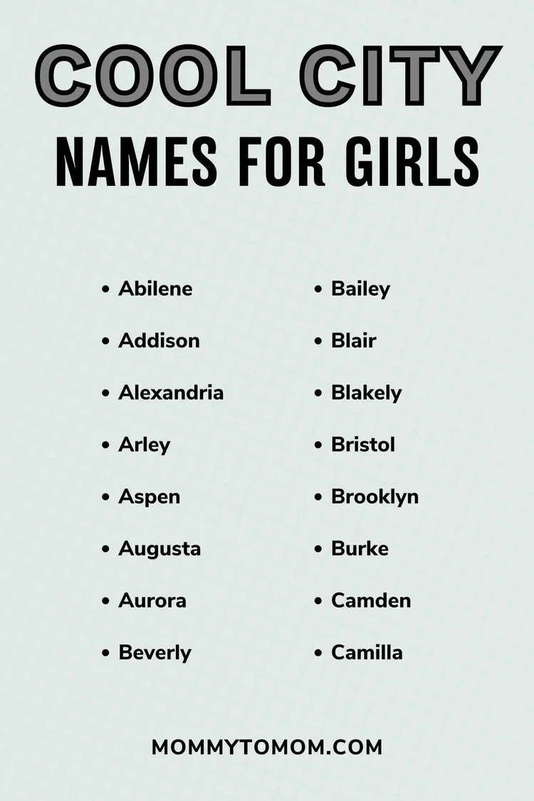 171 City Names For Girls Inspired By Places