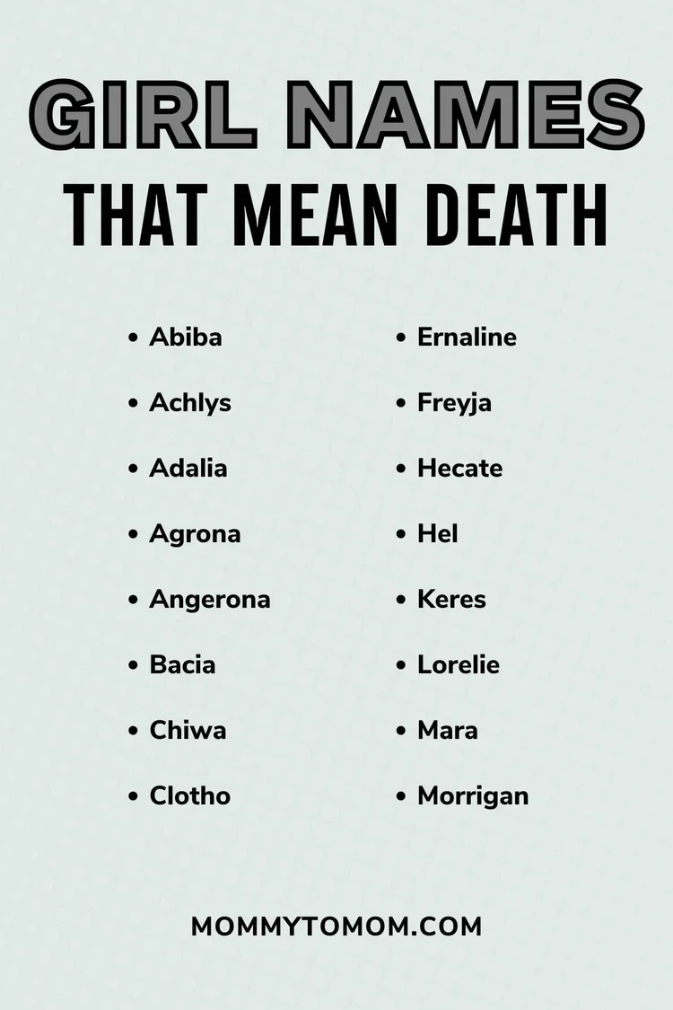 70 Names That Mean Death (With Origins)