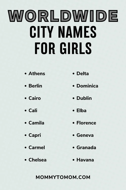 171 City Names For Girls Inspired By Places