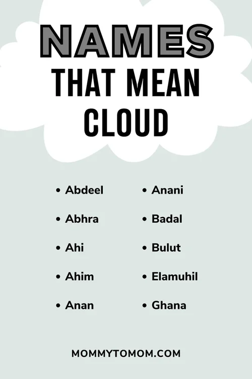 133 Baby Names That Mean Cloud For Boys And Girls