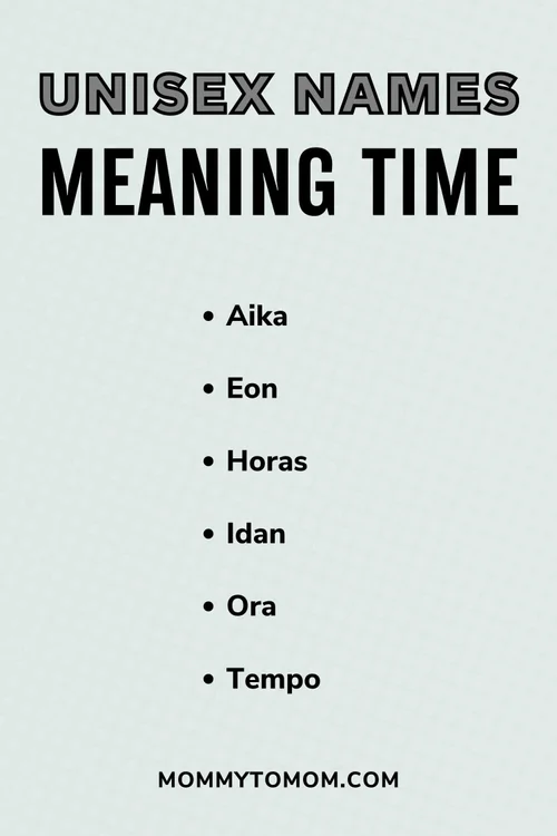 69 Best Baby Names That Mean Time (Girls And Boys)