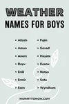 193 Weather Names For Baby Boys And Girls