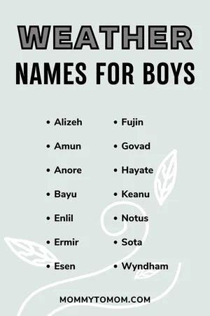 193 Weather Names For Baby Boys And Girls
