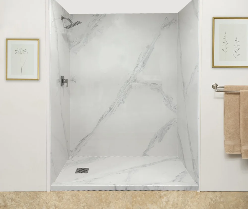 Low-Profile Cultured Marble Shower Pans | Leak-Resistant | Marble-Lite ...