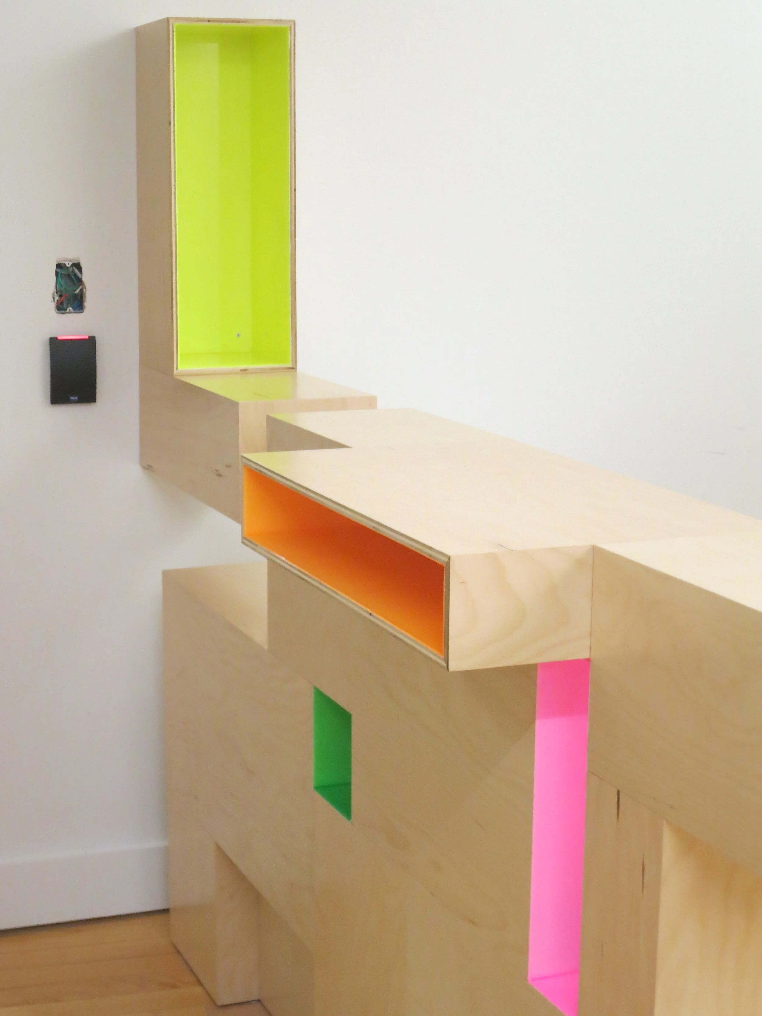 fluorescent reception desk — takeshi miyakawa design
