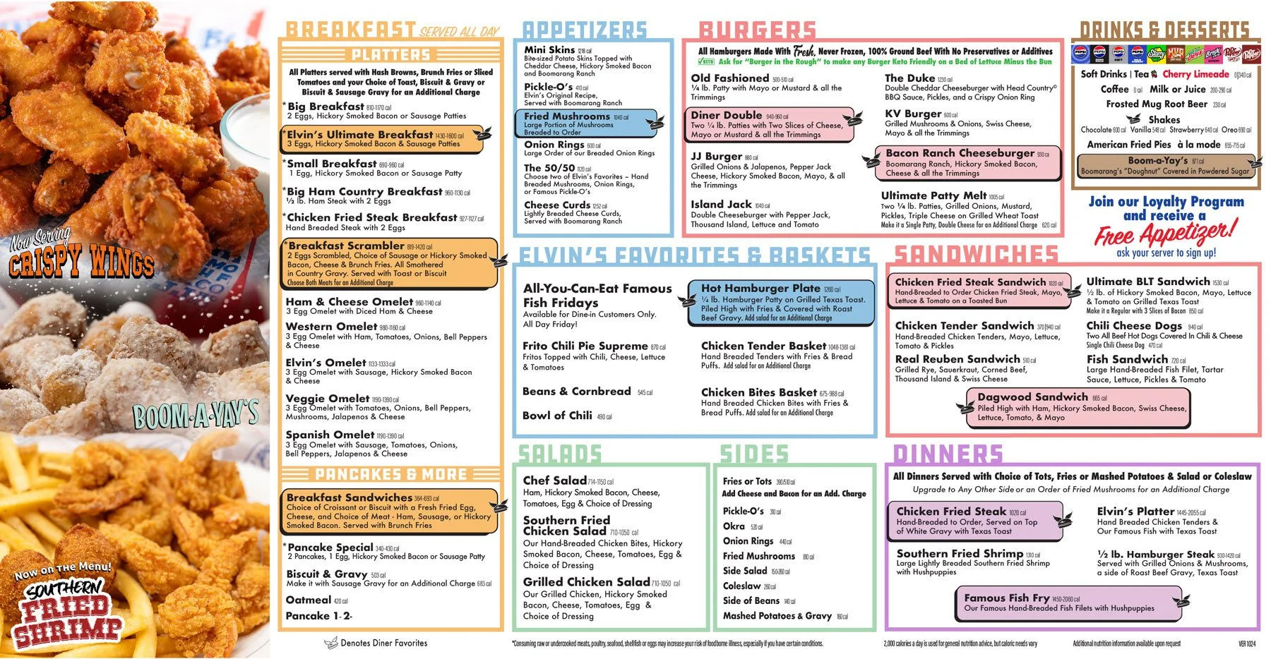 Menu — Boomarang Diner