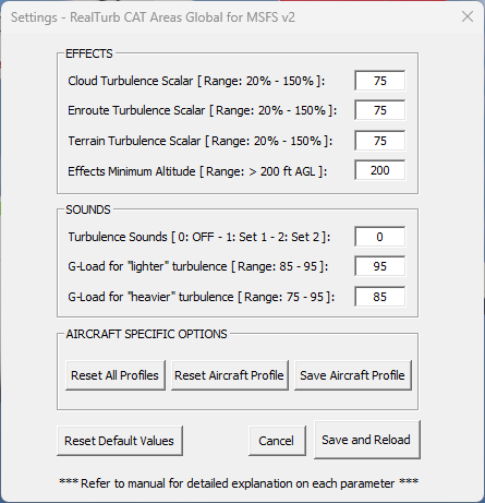 MSFS Settings — Kenco Aviation