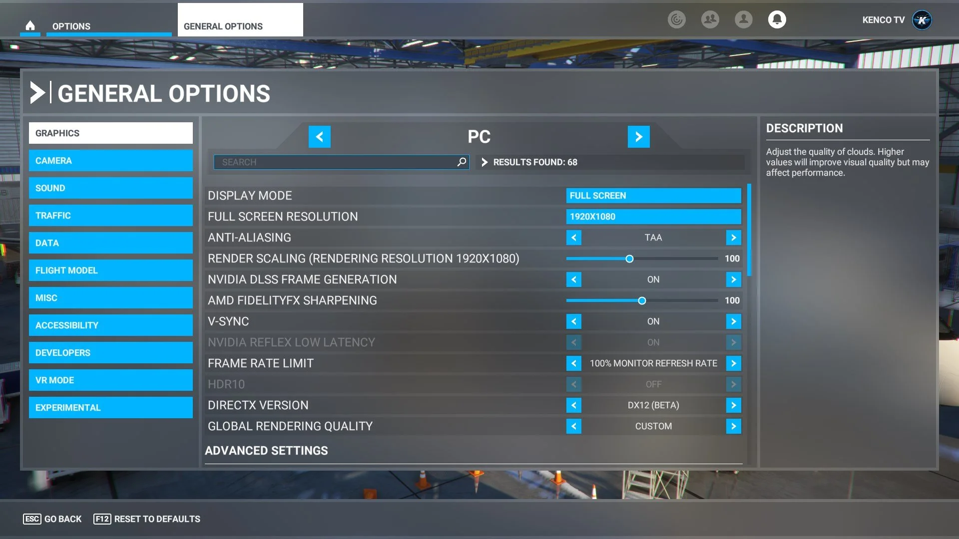 MSFS Settings 🛠️ — Kenco Aviation