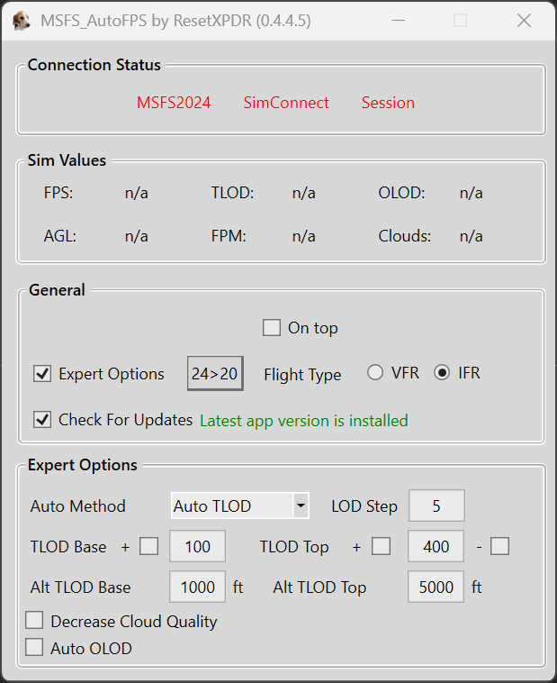 MSFS Settings — Kenco Aviation