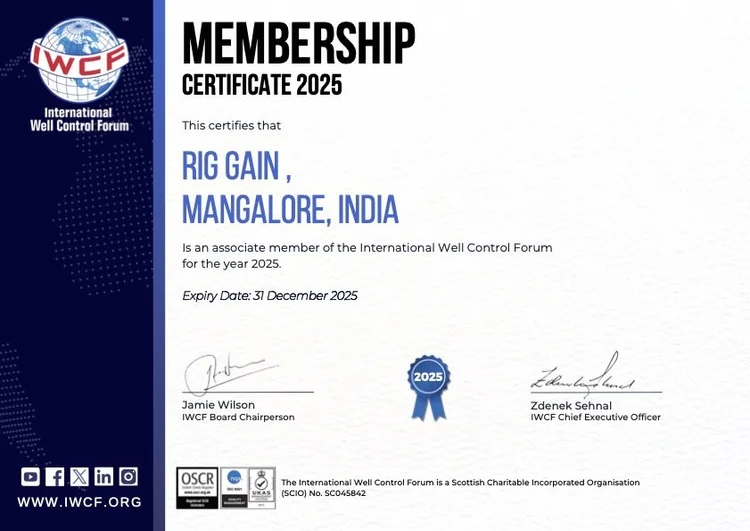 About Us | IWCF IADC Well Control Training School | RIG GAIN