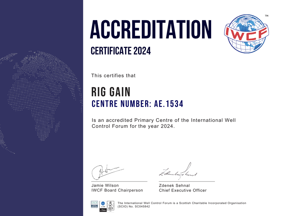 About Us | IWCF IADC Well Control Training School | RIG GAIN