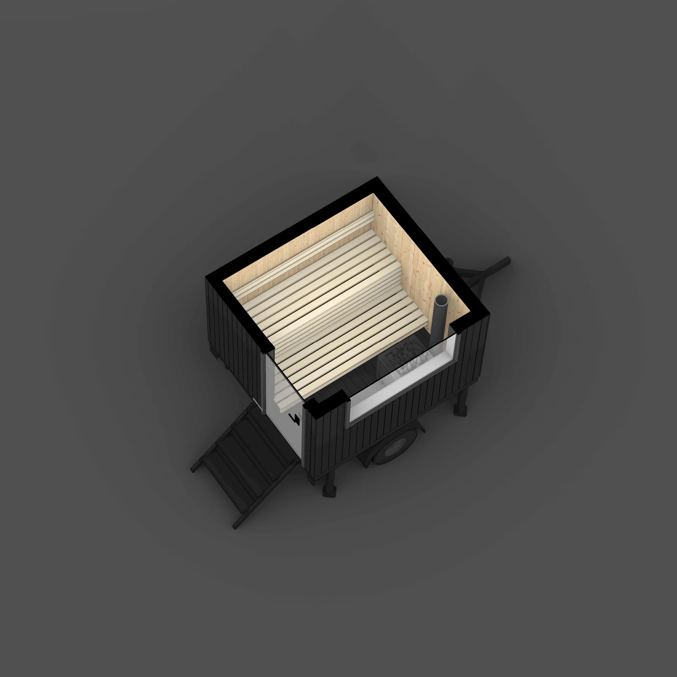 Mobile Sauna ⇒ Scandinavian Design High quality Portable Sauna