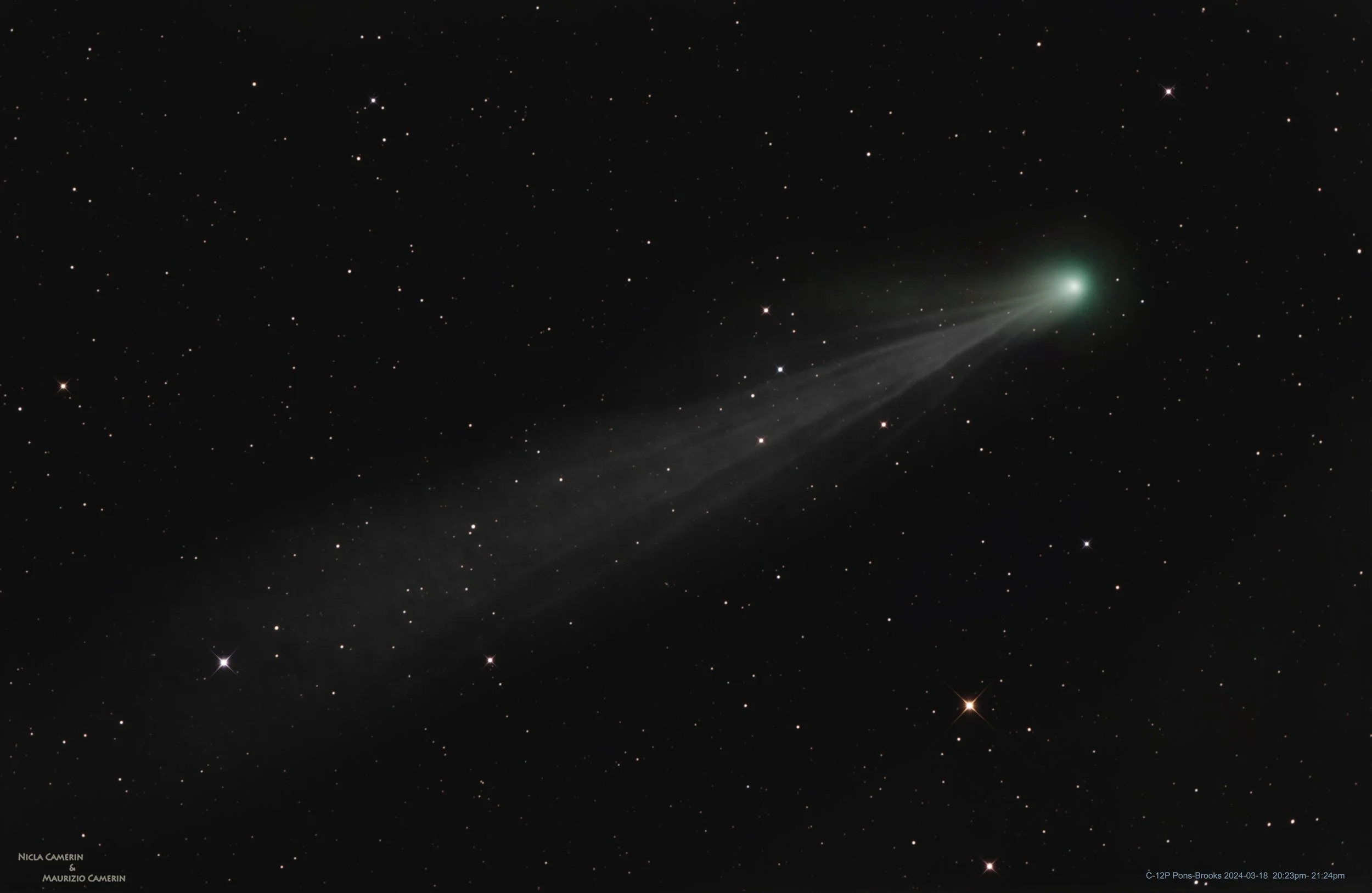 Comet C-12P Pons-Brooks March 18, 2024 20:23pm-21:24pm — AAPOD2.COM