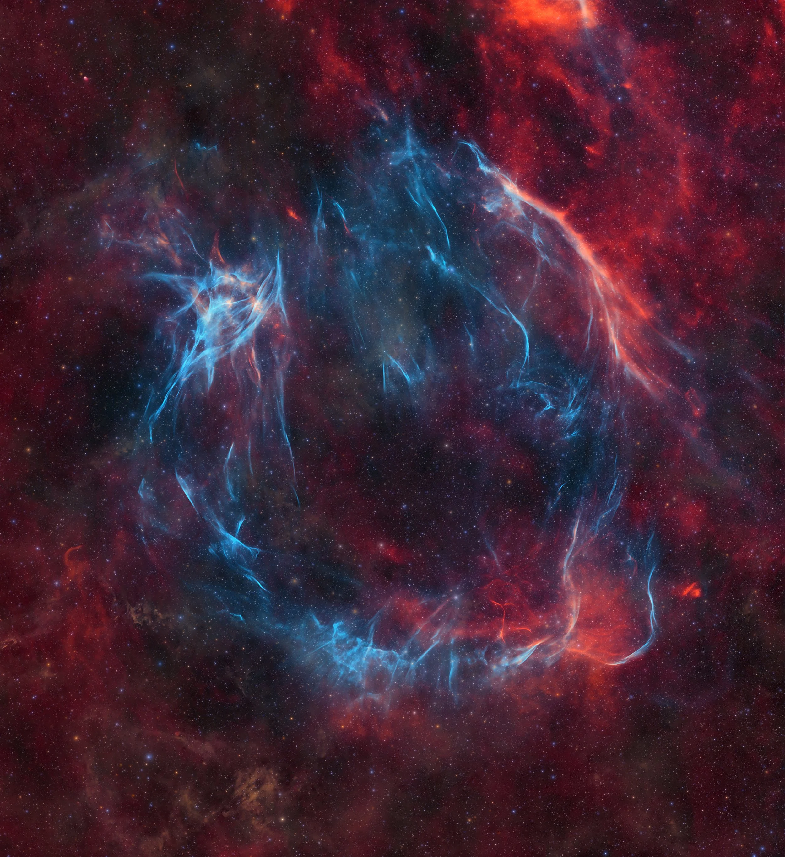 Supernova remnant G107.5-5.2. — the Nereides nebula in Cassiopeia ...