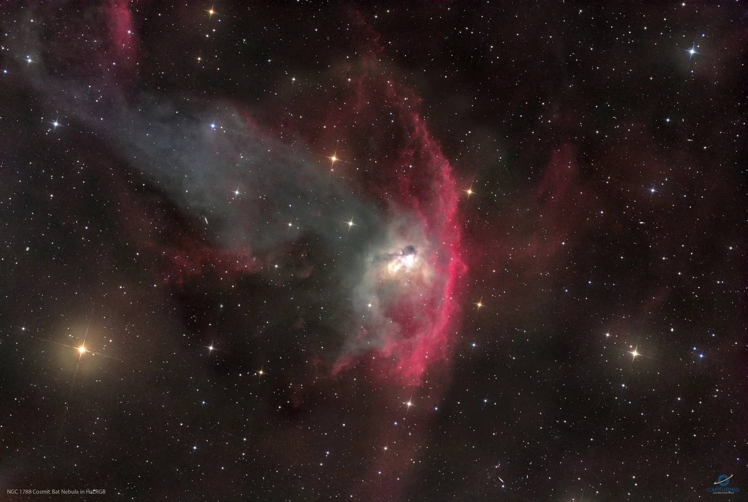 NGC 1788 Cosmic Bat Nebula in HaLRGB — AAPOD2.COM