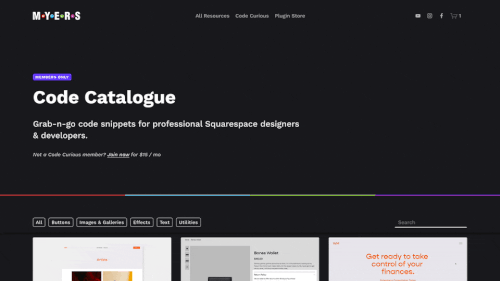 Curious Coders Membership | Will Myers | Squarespace Plugins