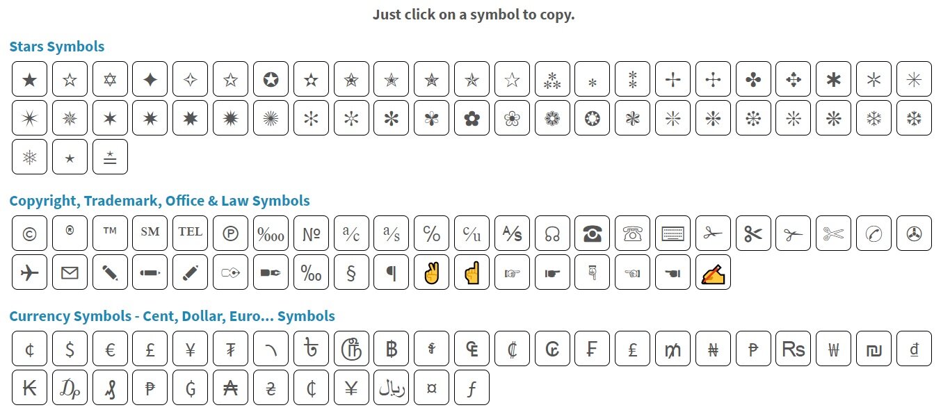 Add Symbols to your Web Design (Squarespace) — Elsy Salazar | Georgia ...