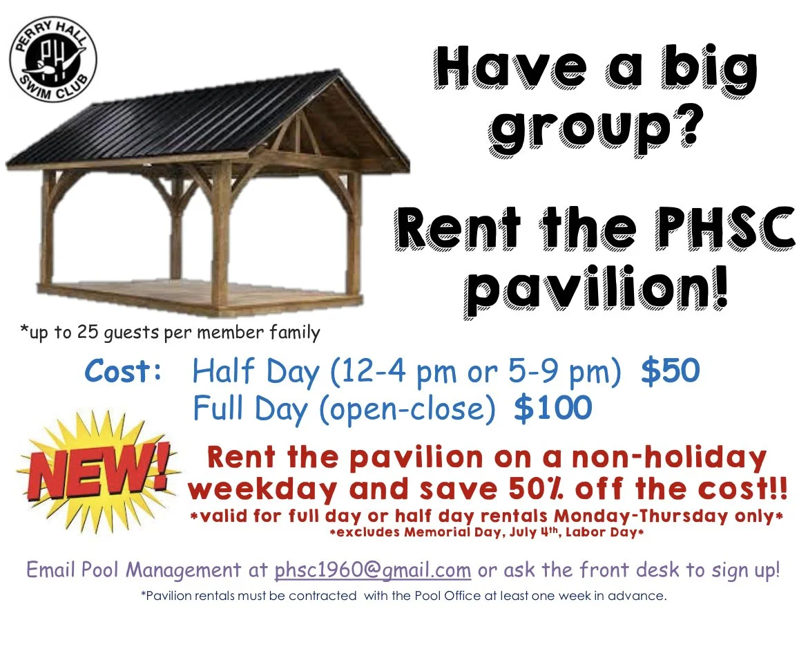Pavilion Rentals — Perry Hall Swim Club