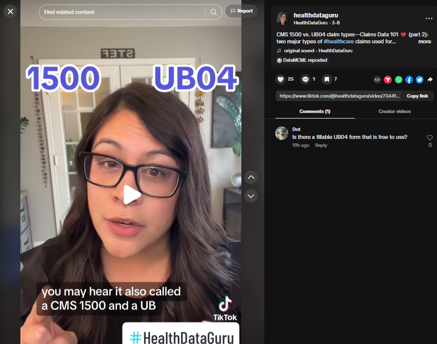 UB-04 (aka CMS-1450) Resources — Stefany Goradia, Health Data Guru