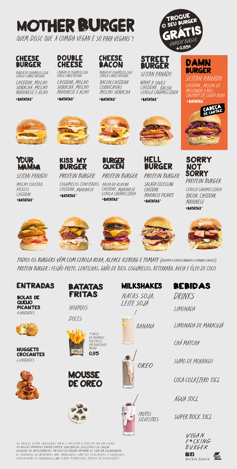 Menu — Mother Burger