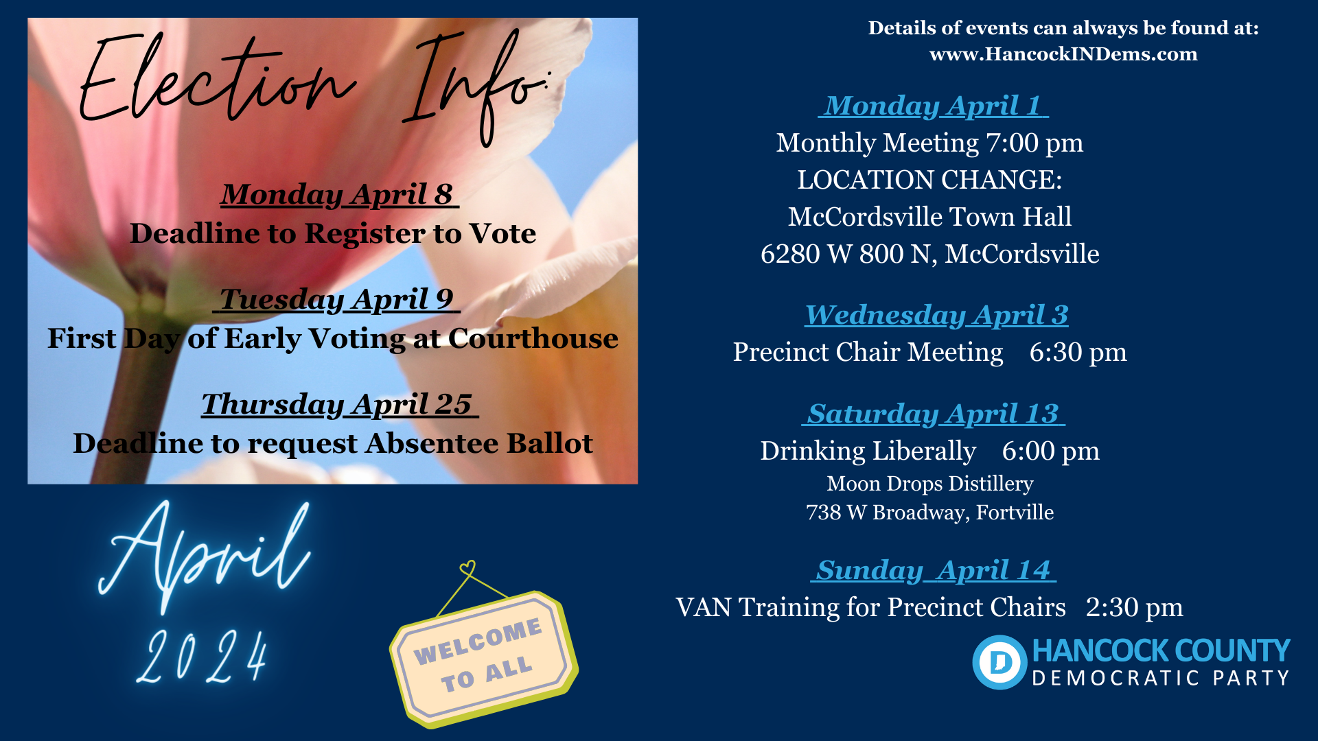 Calendar — Hancock County Indiana Democrats