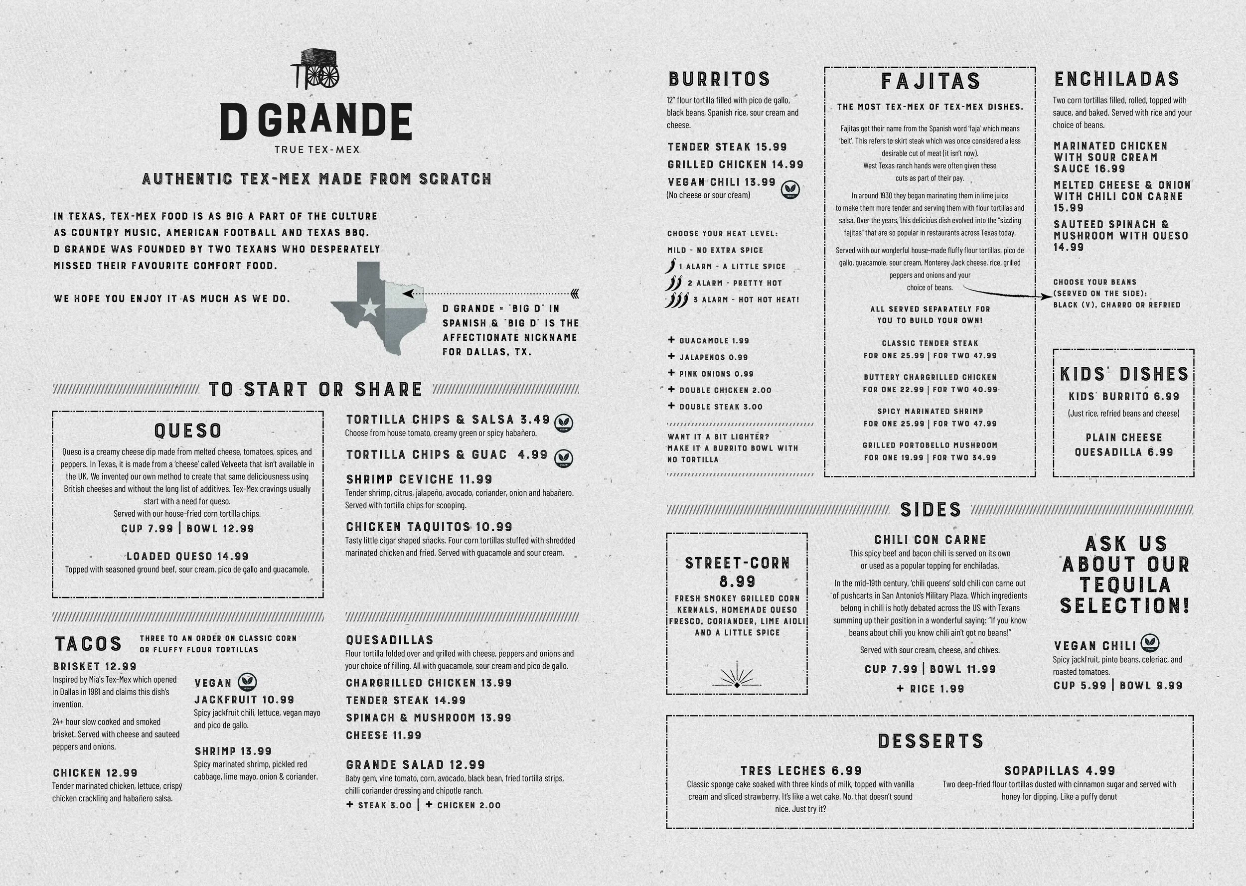 CHISWICK MENU — D GRANDE