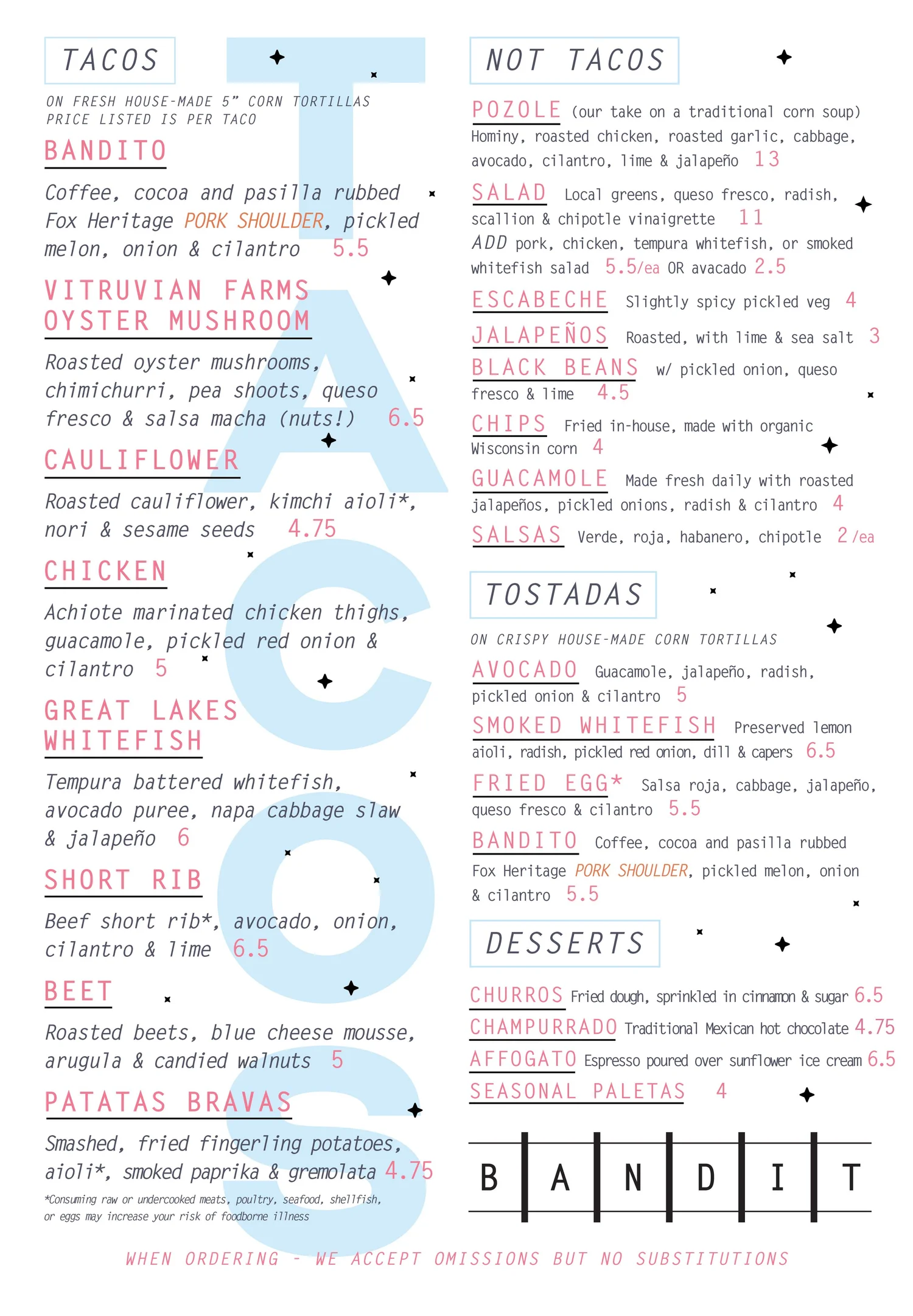 BANDIT TACOS | Tacos & Coffee Restaurant in Madison, WI