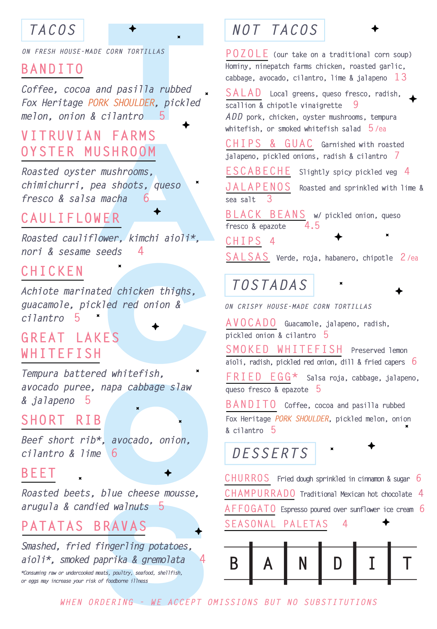 BANDIT TACOS | Tacos & Coffee Restaurant in Madison, WI