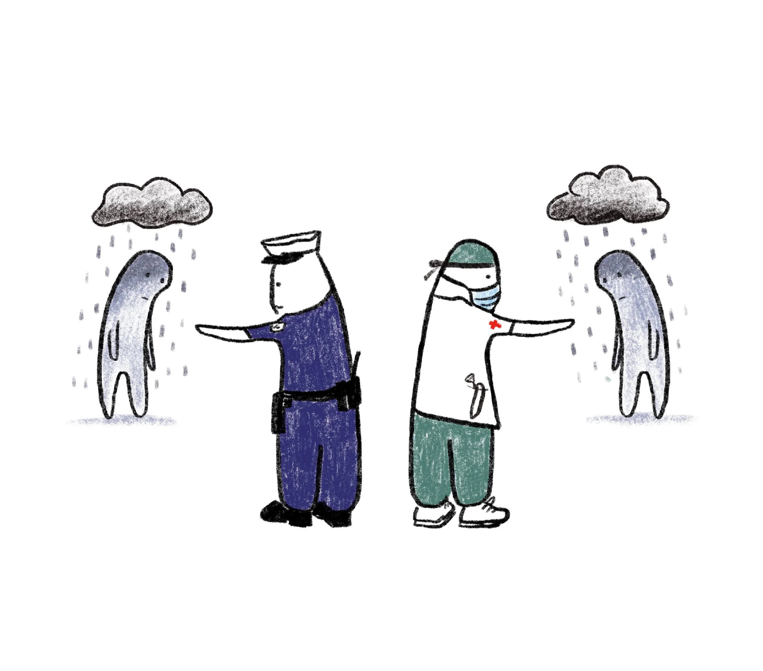 Person In Distress Cartoon