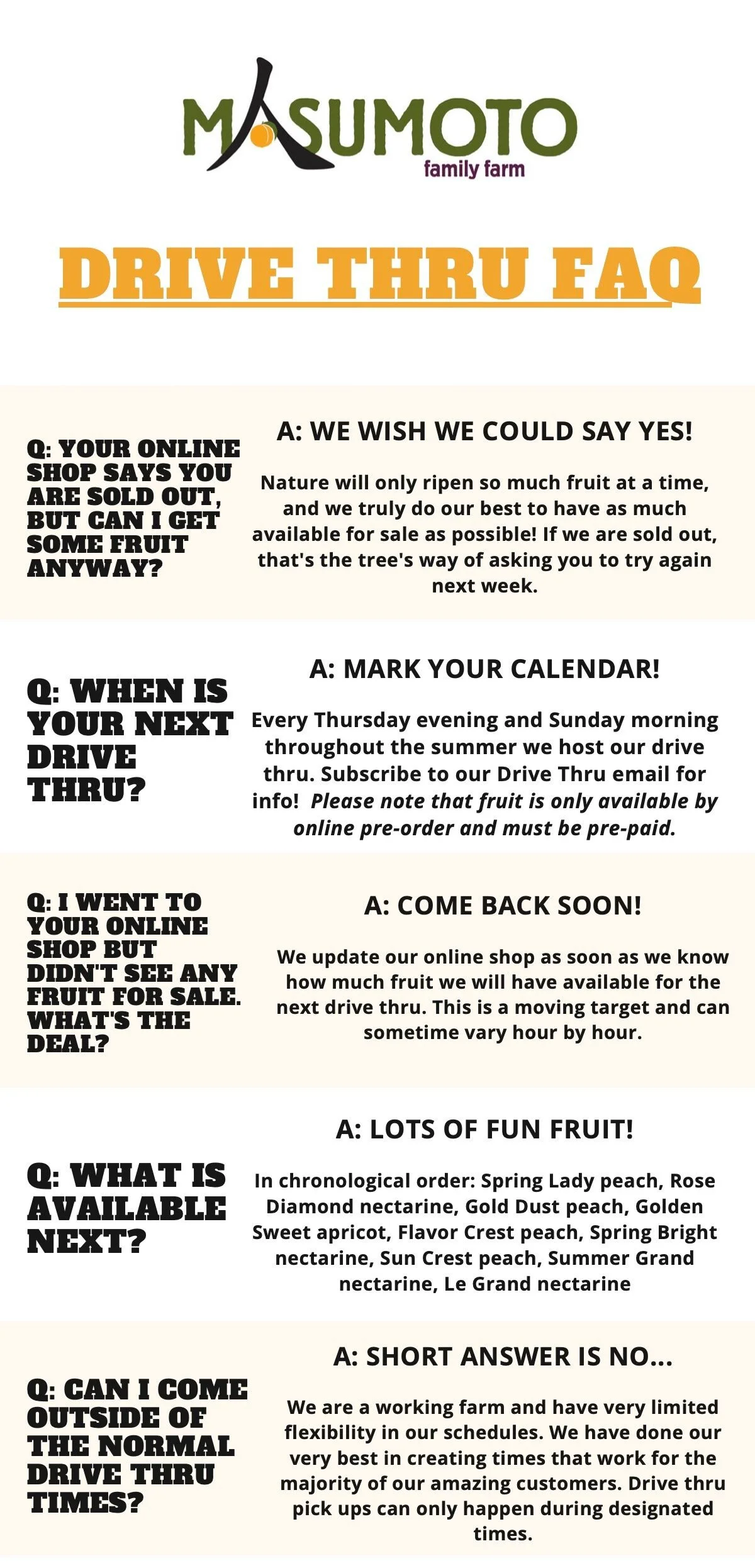 Drive Thru Fruit — Masumoto Family Farm