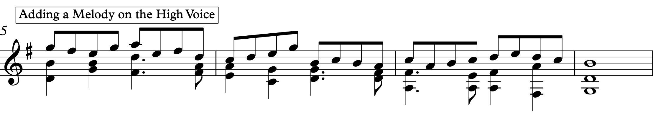 Connecting Harmonies with Melodic Lines — Classical Guitar Tones