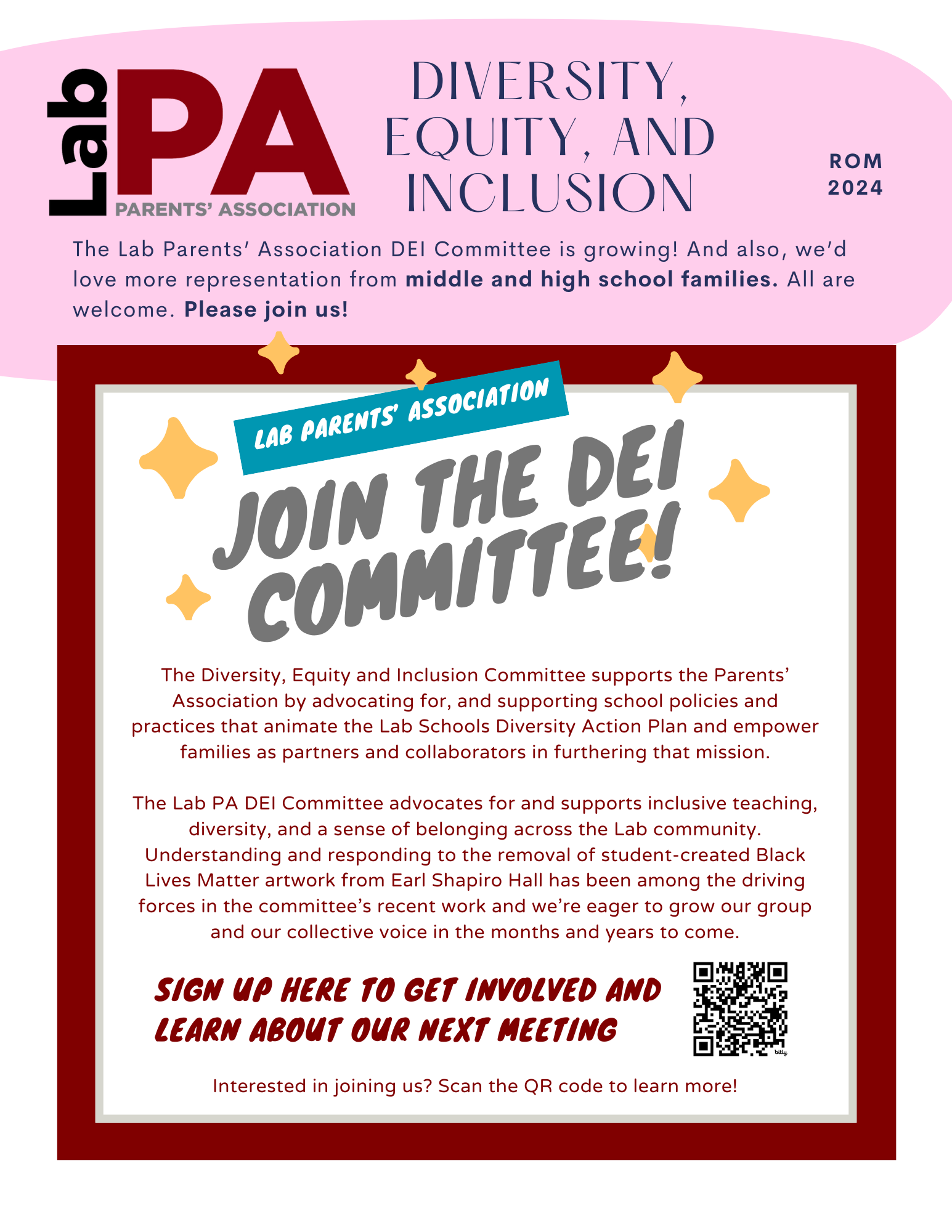 DEI Committee — Lab Parents' Association