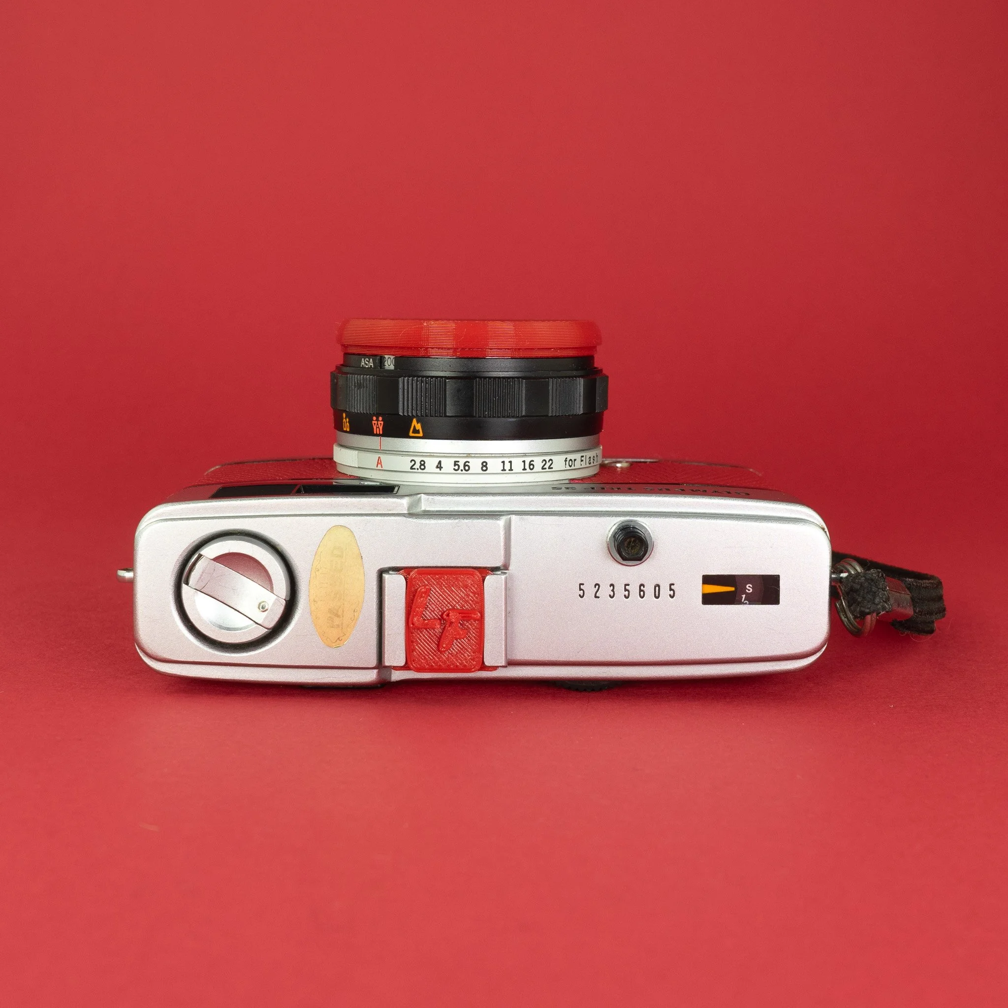 Olympus Trip 35 (Crimson) Refurbished 35mm Point and Shoot Film Camera ...
