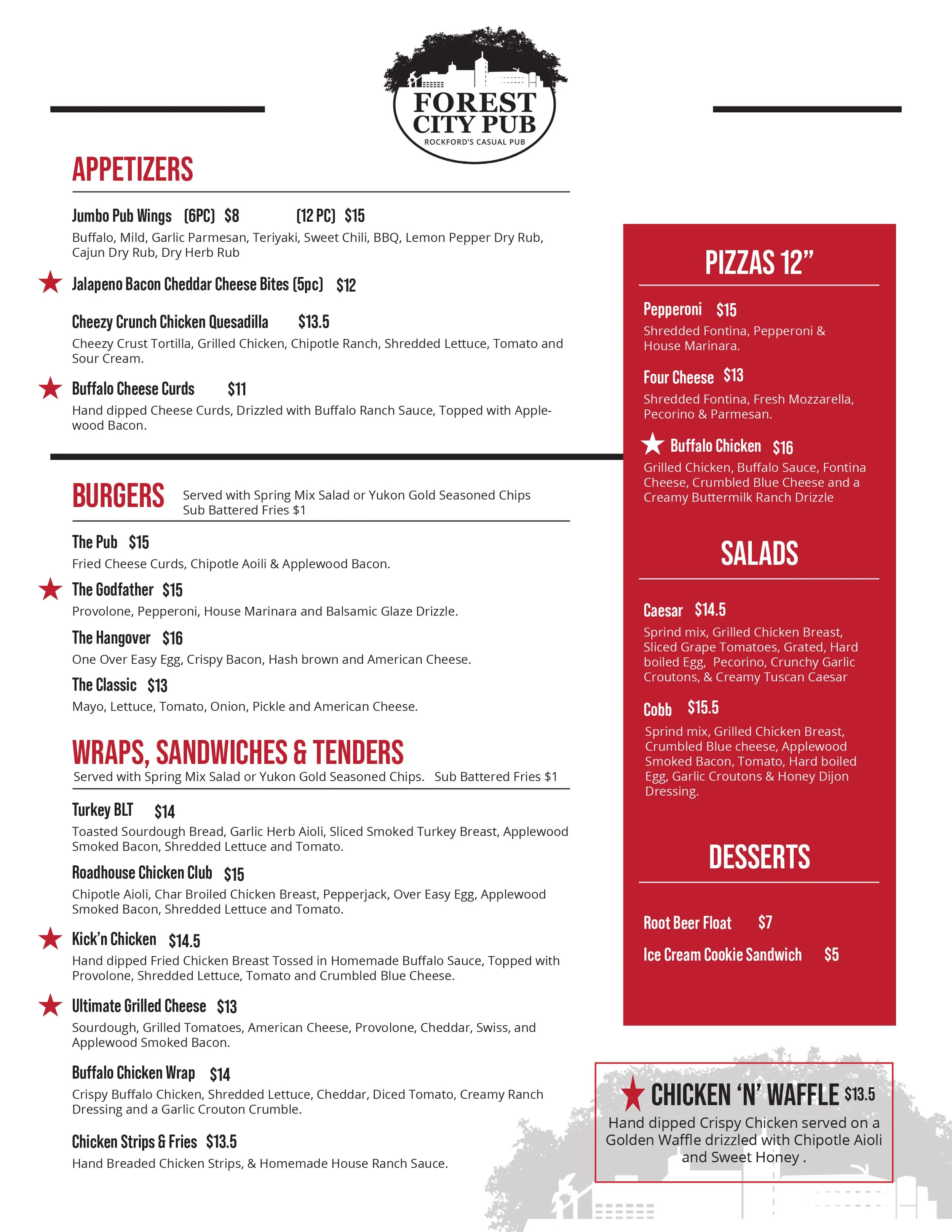 Menu — Forest City Pub
