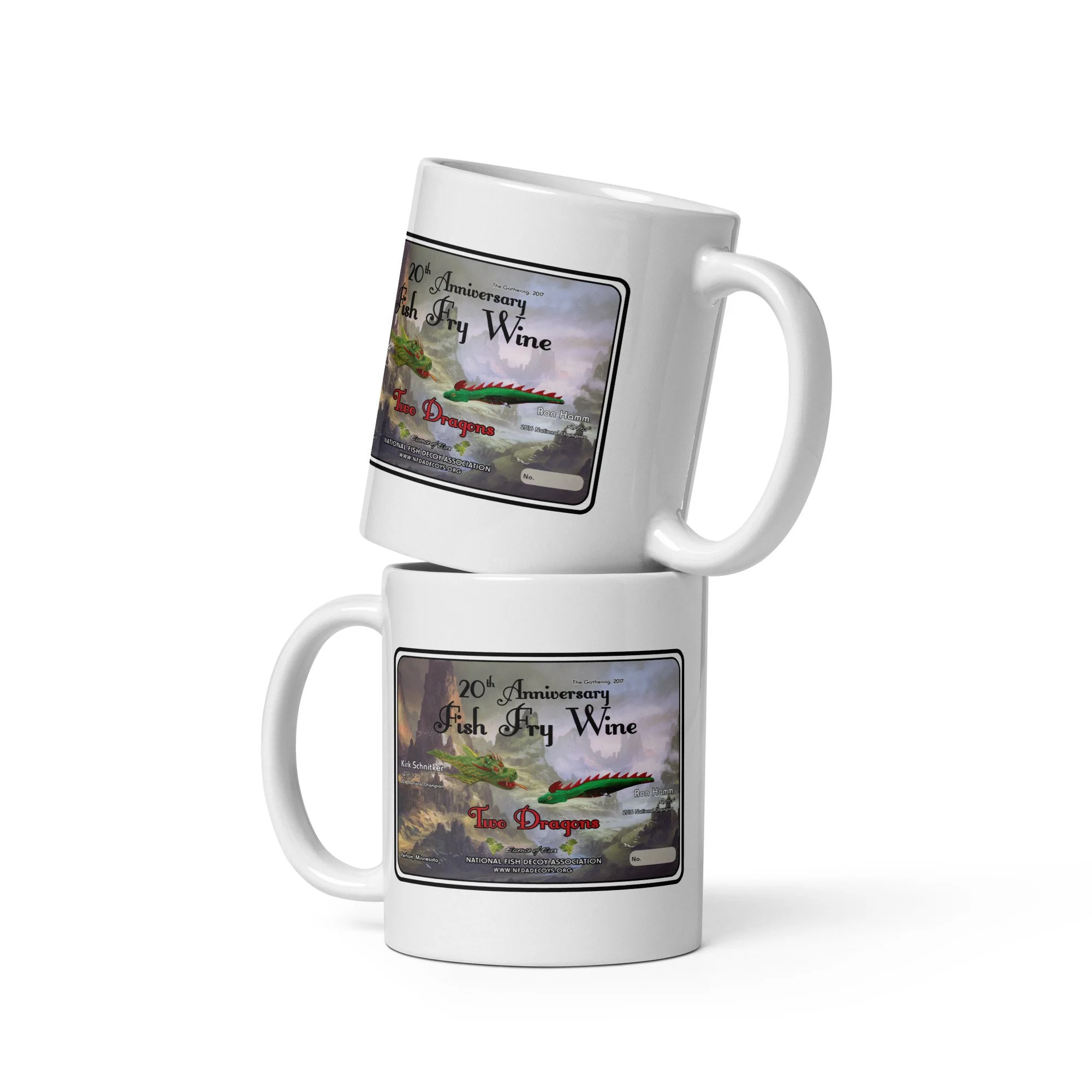 20th Anniversary Fish Fry Wine Logo Coffee Mug — NFDA