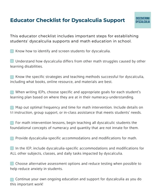 Dyscalculia Math Education — Discovering Dyscalculia